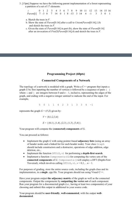 Solved 3. [15pts] Suppose we have the following parent | Chegg.com