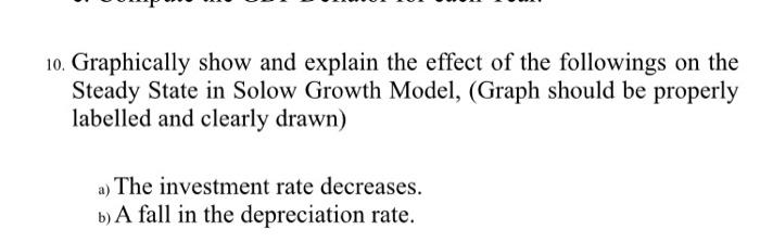 Solved 10. Graphically show and explain the effect of the | Chegg.com