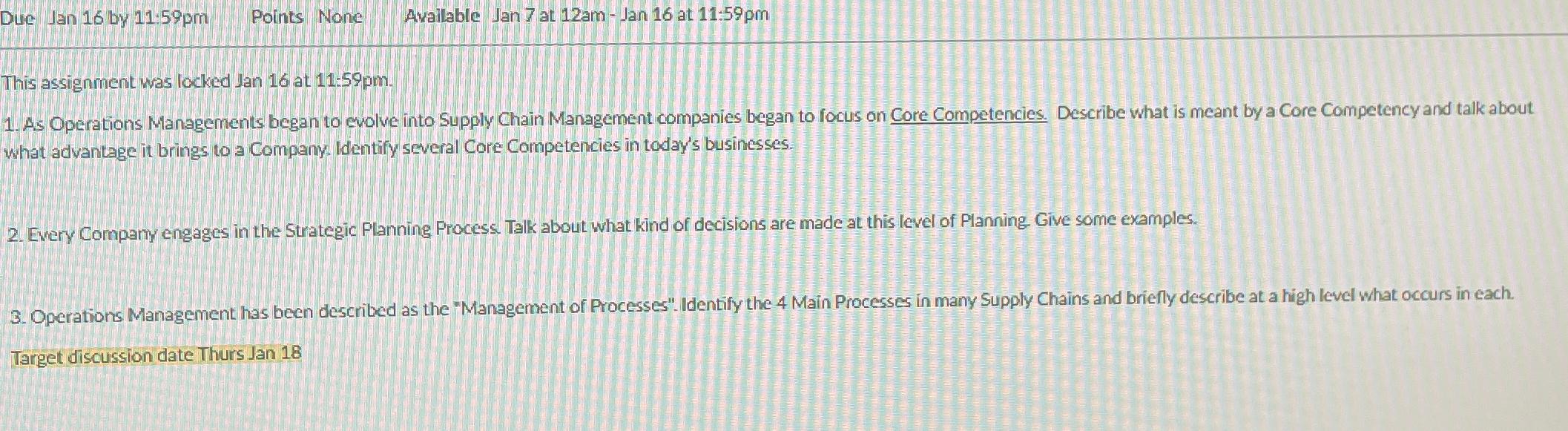 Solved 1.As Operations Managements began to evolve into | Chegg.com