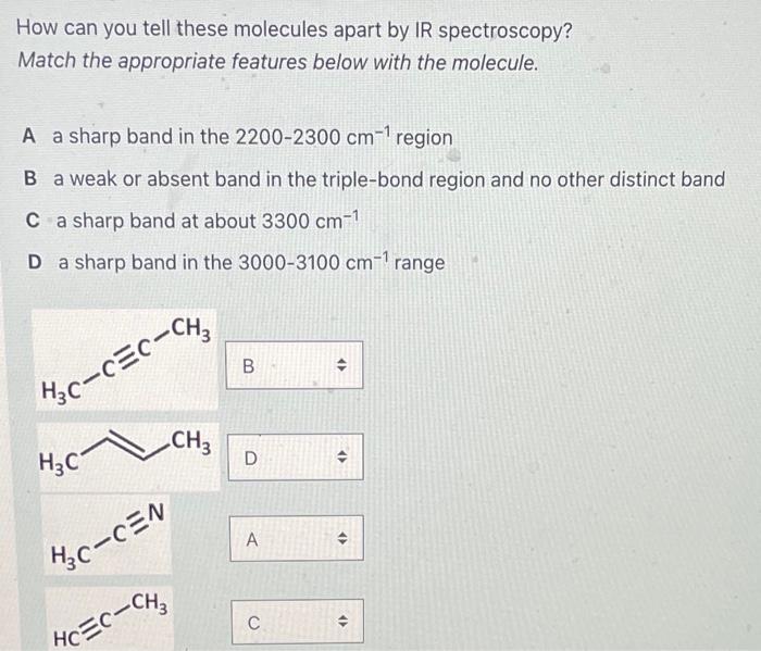 Solved How can you tell these molecules apart by IR | Chegg.com