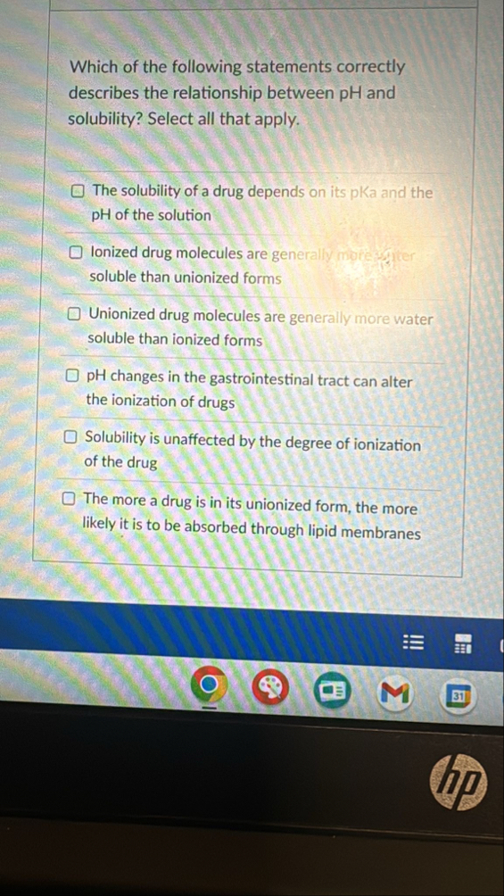 Solved Which of the following statements correctly describes | Chegg.com