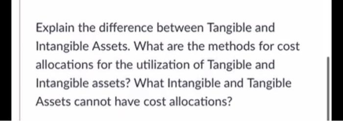 Solved Explain the difference between Tangible and | Chegg.com