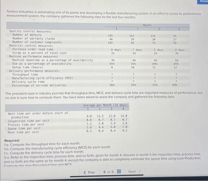 Solved Required: 1-a. Compute the throughput time for each | Chegg.com