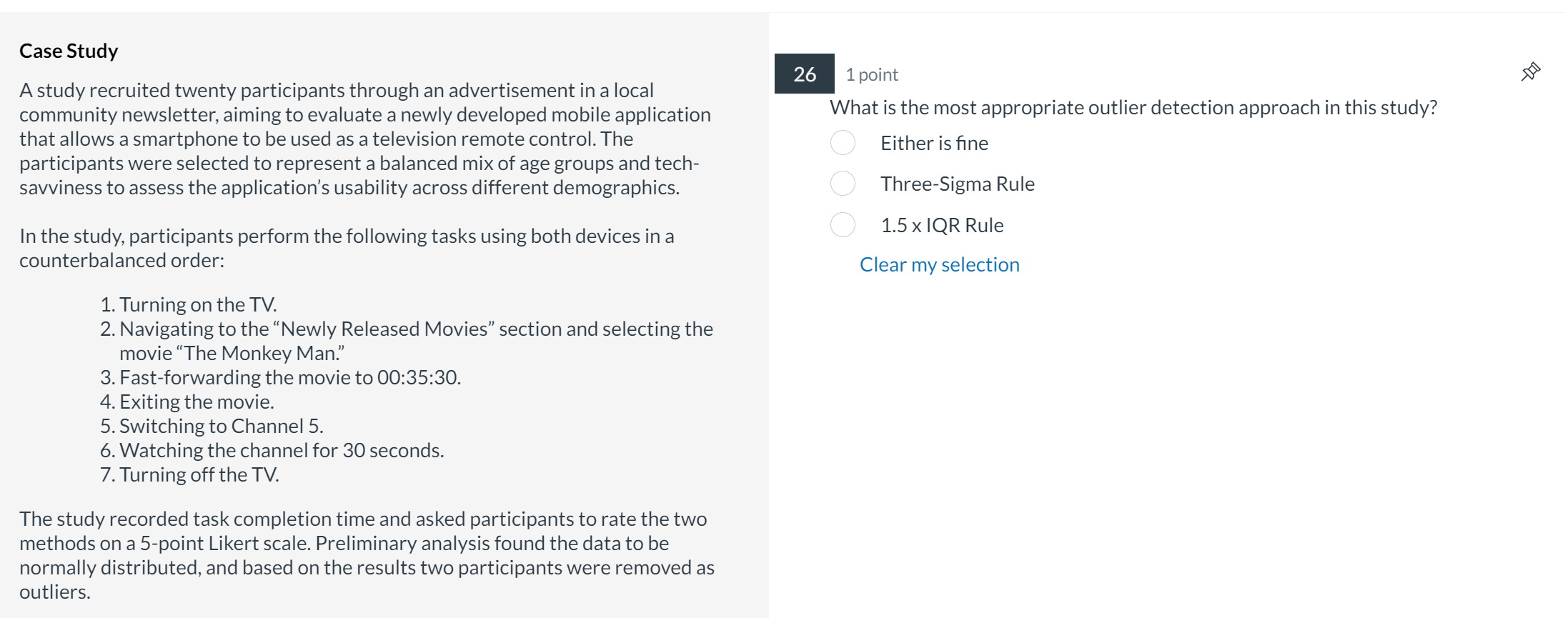 Solved 261 ﻿pointWhat is the most appropriate outlier | Chegg.com