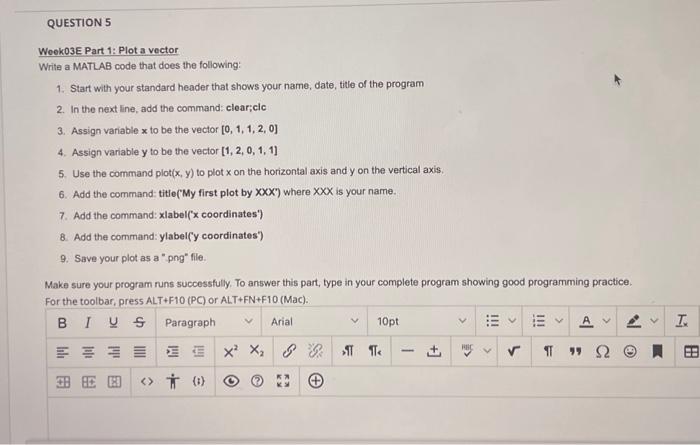 Solved Weok03D Part 1 Develop a MATLAB code that does the | Chegg.com
