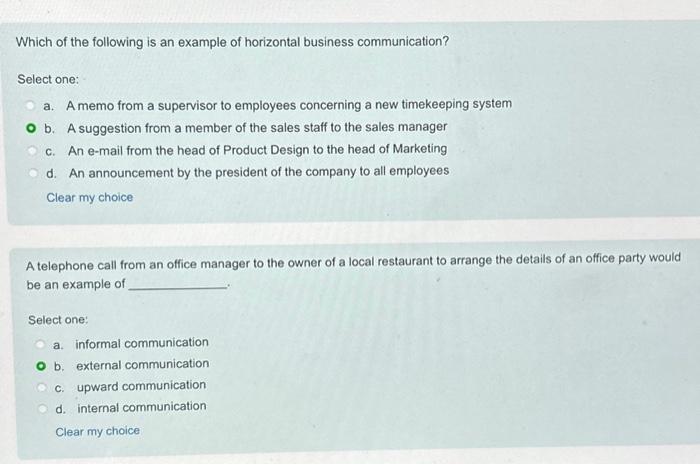 Which of the following is an example of horizontal | Chegg.com