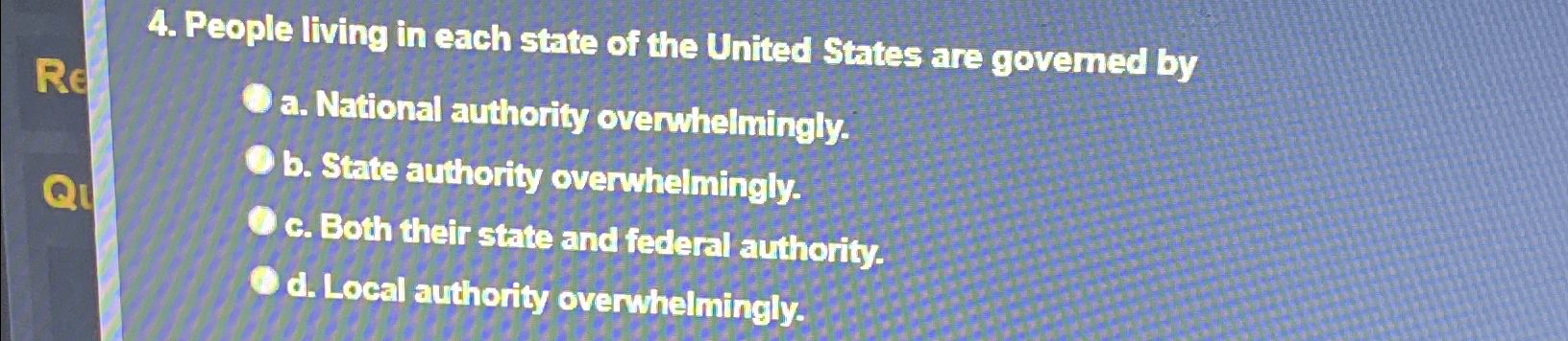 Solved People living in each state of the United States are | Chegg.com