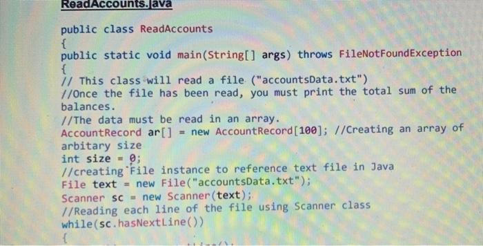 Solved Java programing For this program i need the | Chegg.com