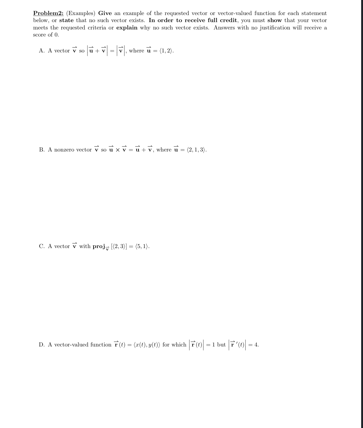 Solved Problem2: (Examples) ﻿Give an example of the | Chegg.com
