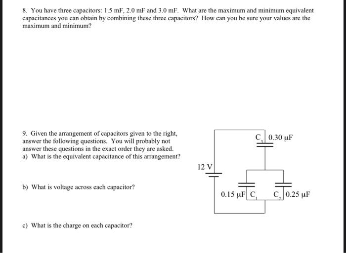 Solved Series \& Parallel Capacitors Practice Problems | Chegg.com