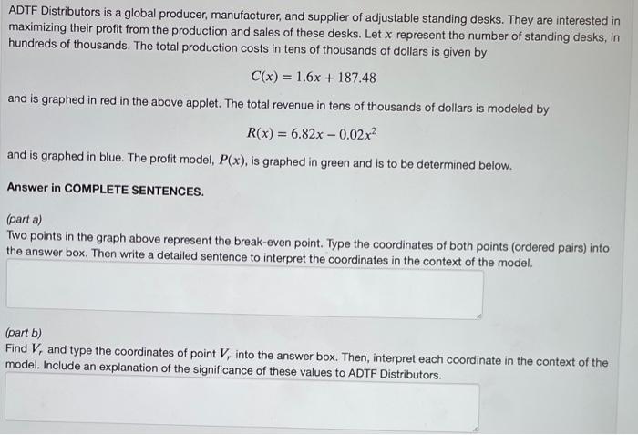 Solved ADTF Distributors is a global producer, manufacturer, | Chegg.com