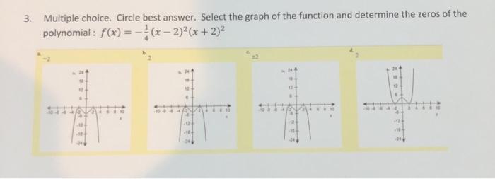 Solved 3. Multiple choice. Circle best answer. Select the | Chegg.com