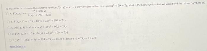 Solved To maximize or minimize the objective function f(x, | Chegg.com