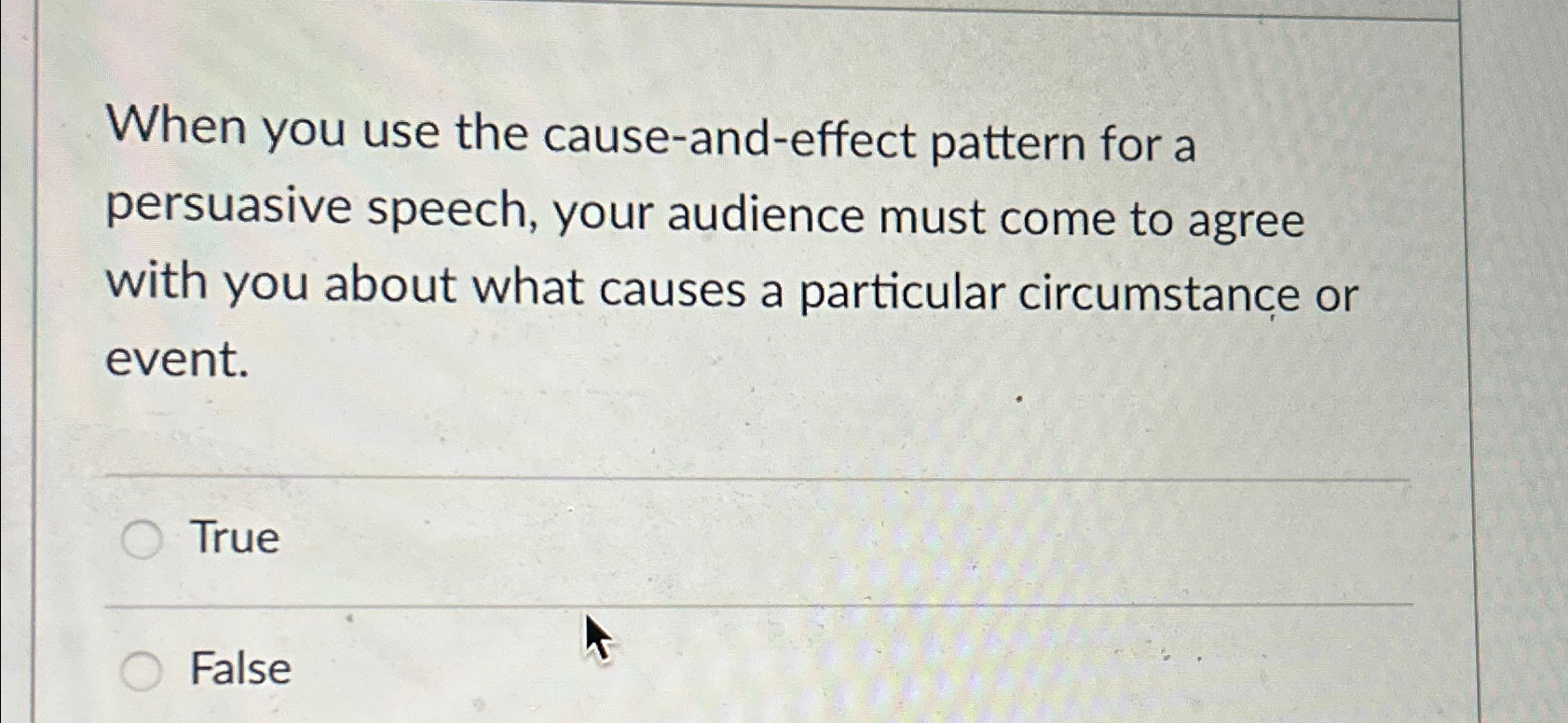 Solved When you use the cause-and-effect pattern for a | Chegg.com