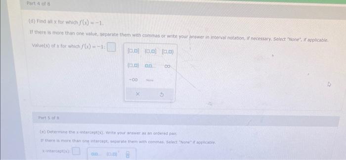 Solved Use the graph of y=f(x) to answer the following. Part | Chegg.com