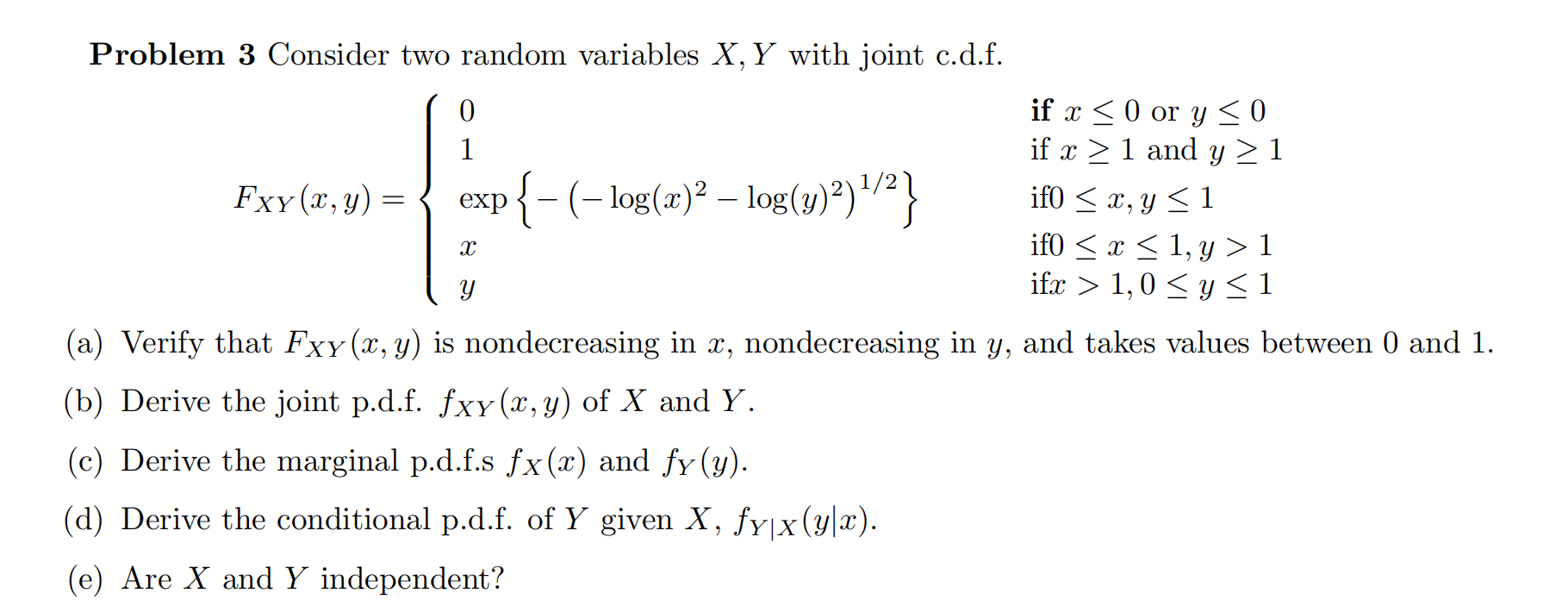 Solved Problem 3 ﻿Consider two random variables x,Y ﻿with | Chegg.com