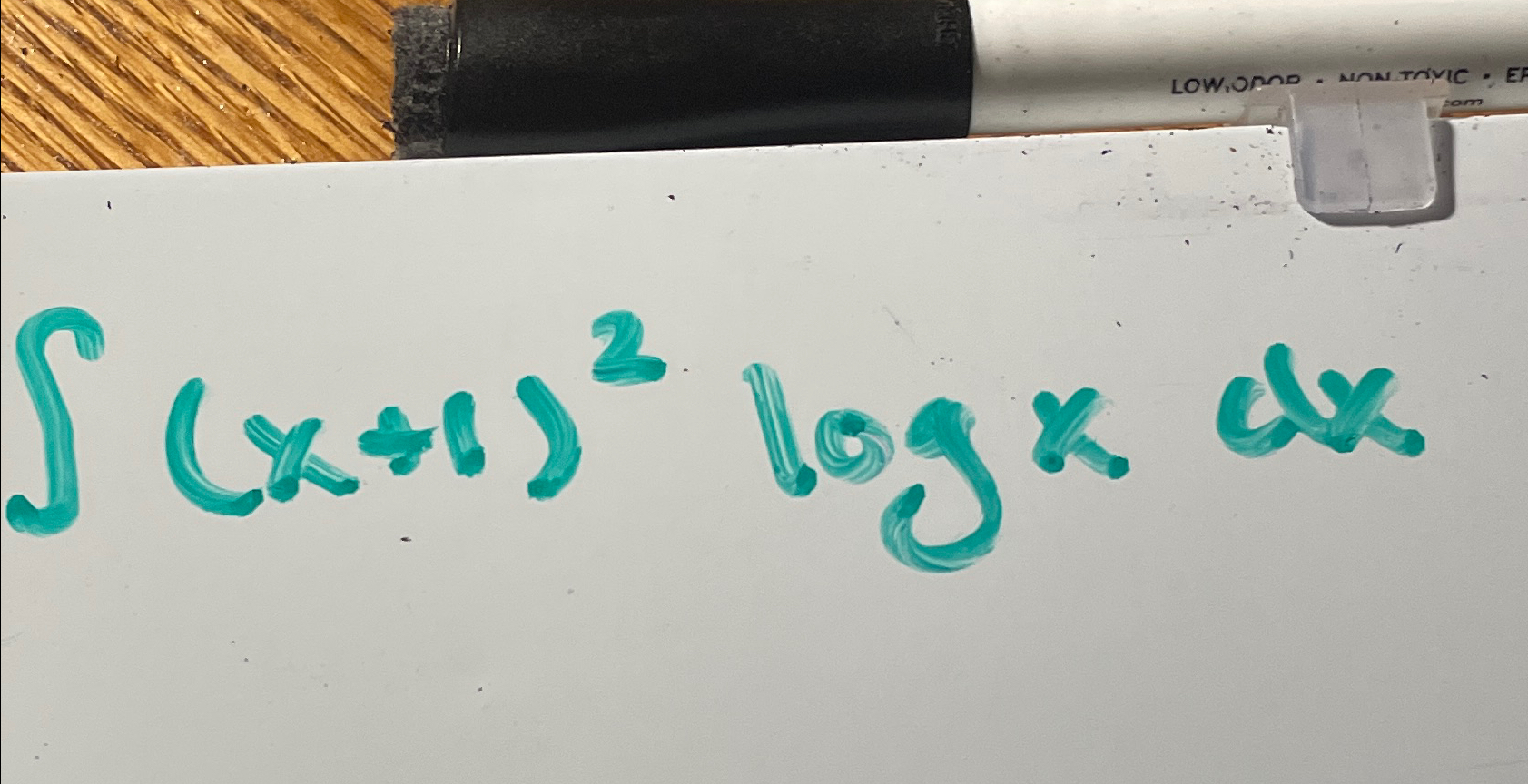 Solved ∫﻿﻿(x+1)2logxdx | Chegg.com