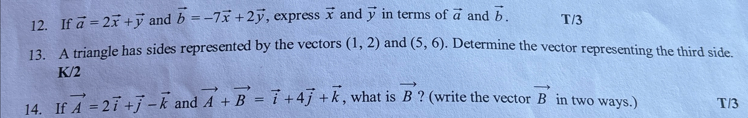 Solved If vec(a)=2vec(x)+vec(y) ﻿and | Chegg.com