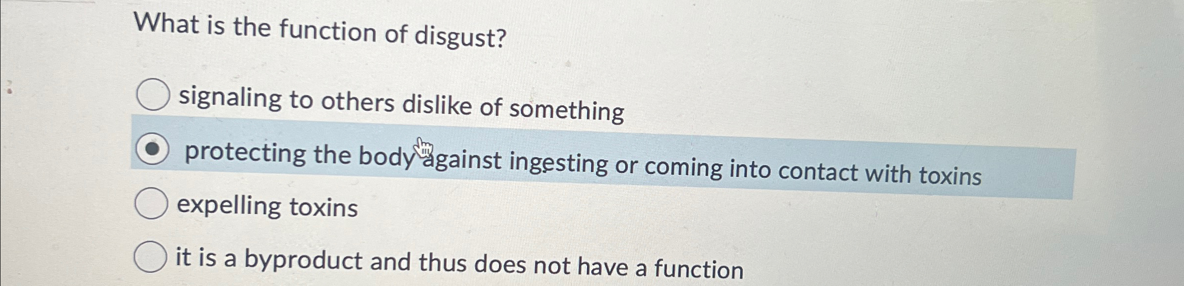 Solved What is the function of disgust?signaling to others | Chegg.com
