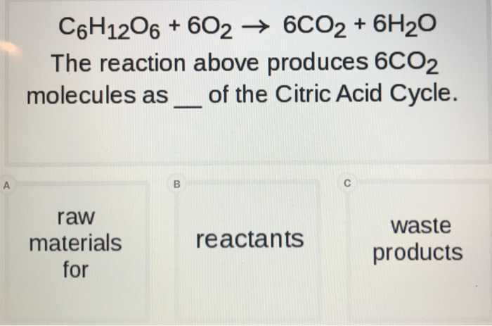 Solved C6H12O6 + 602 → 6CO2 + 6H20 The reaction above | Chegg.com