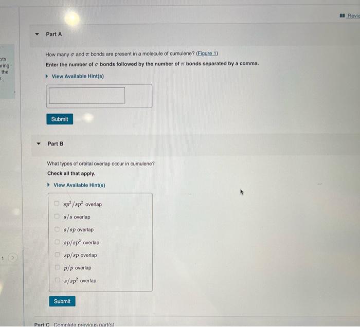Solved How many σ and π bonds are present in a molecule of | Chegg.com