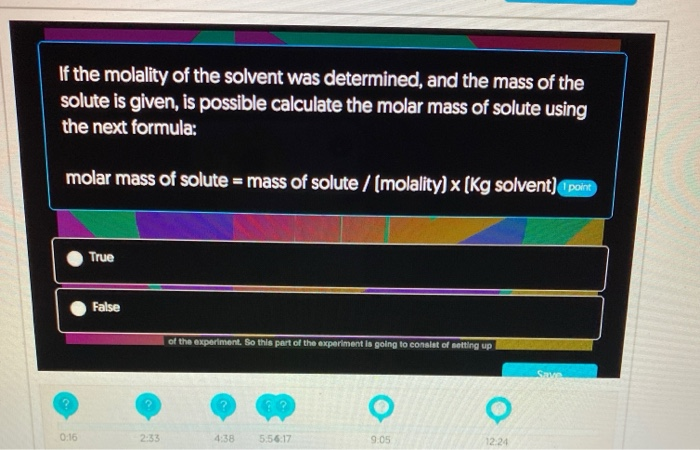 Solved If the molality of the solvent was determined, and | Chegg.com