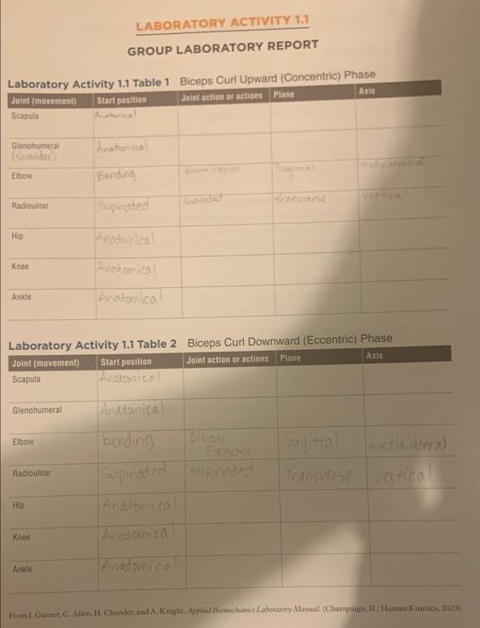 Solved can you fill out the lab chart with proper terms for | Chegg.com