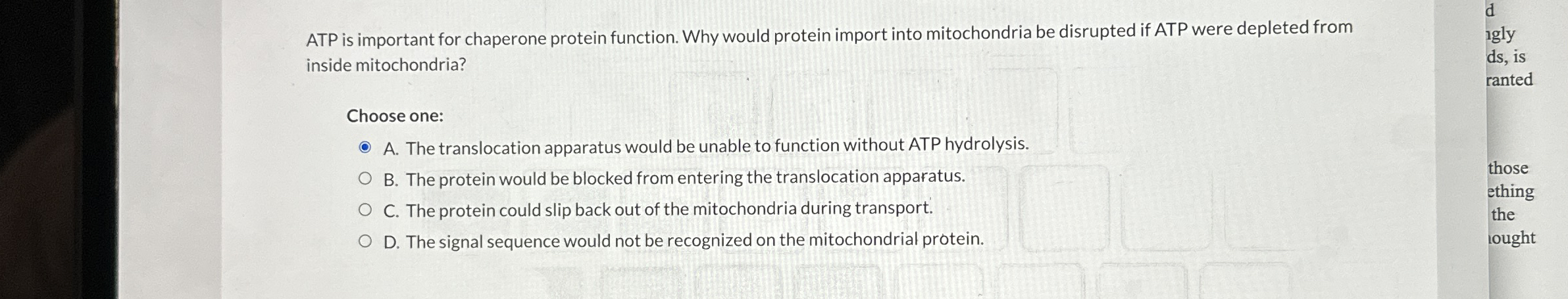 Which statement is true of the ER signal sequence on | Chegg.com