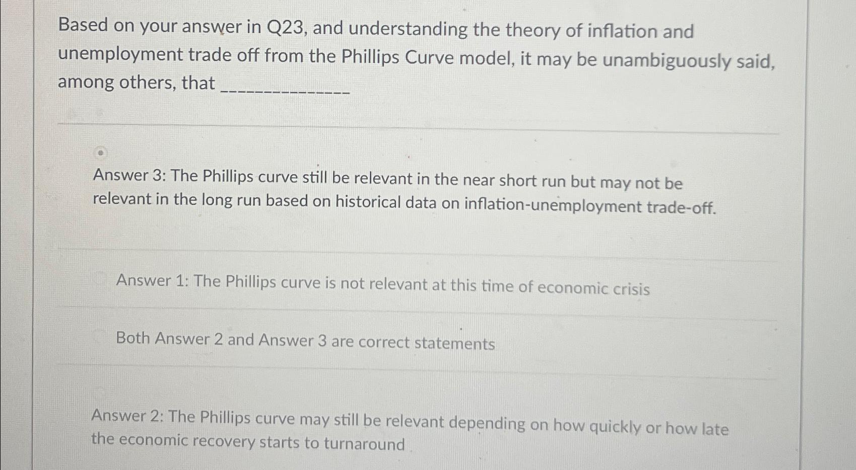 Solved Based on your answer in Q23, ﻿and understanding the | Chegg.com