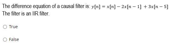 Solved The difference equation of a causal filter is: | Chegg.com