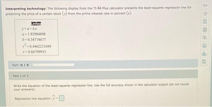 Solved Interpreting technology: The following display from | Chegg.com