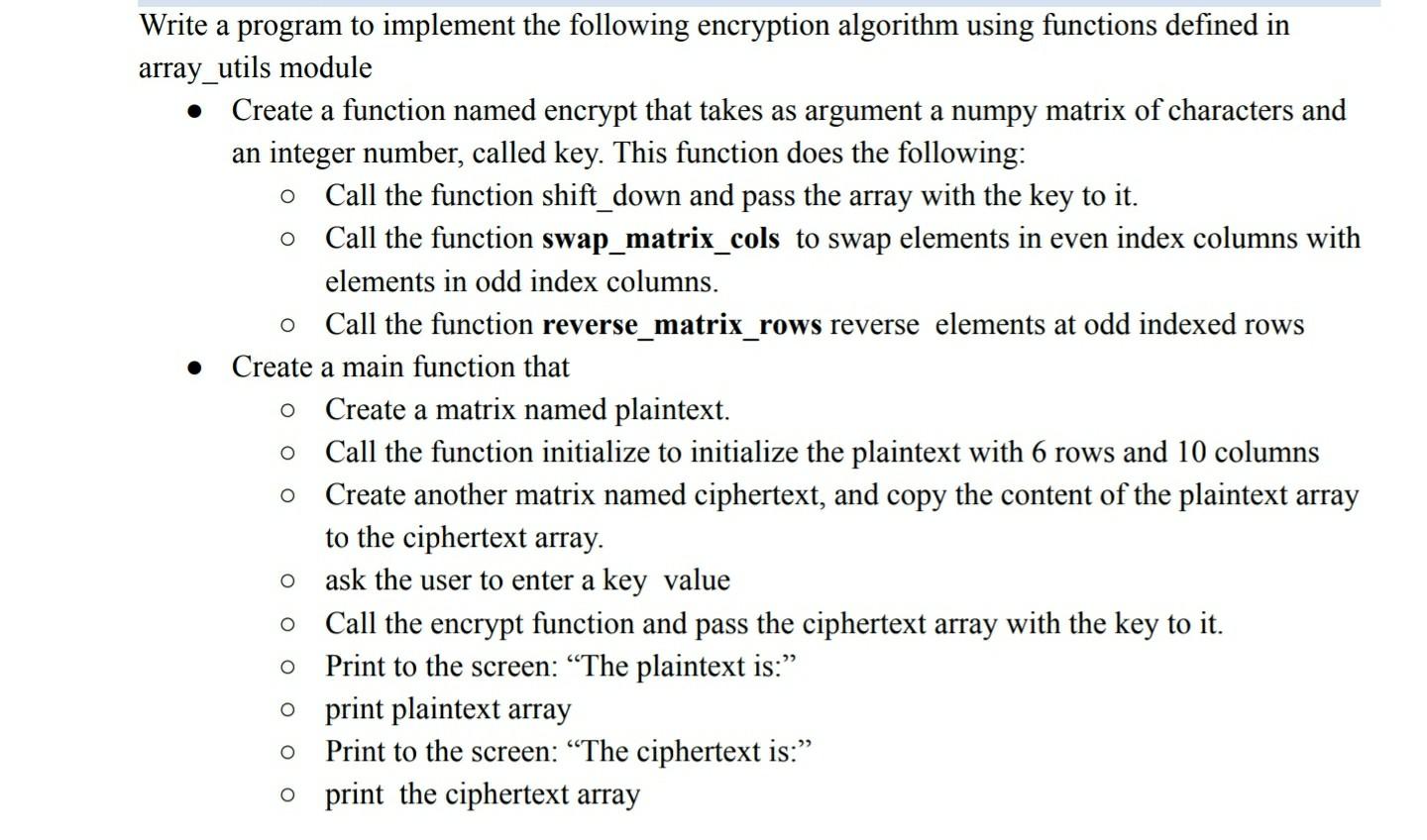 Solved A Create A Python Module Named Arrayutils Add The 1616