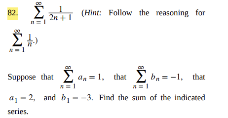Solved For each of the following series, use the sequence of | Chegg.com