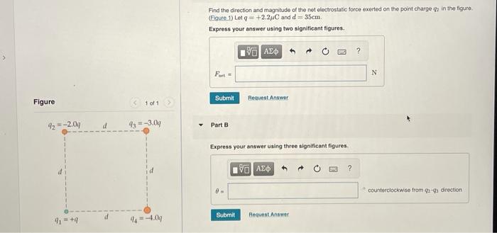 Solved Find the direction and magnitude of the net | Chegg.com