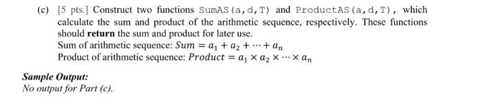 Solved Given The Arithmetic Sequence Formula Ana1n−1d 8288