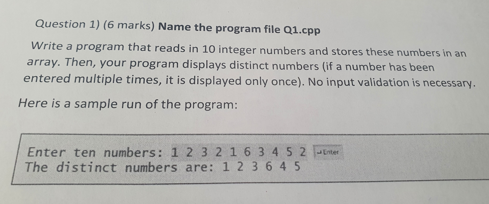 Solved Question 1 6 ﻿marks ﻿name The Program File 