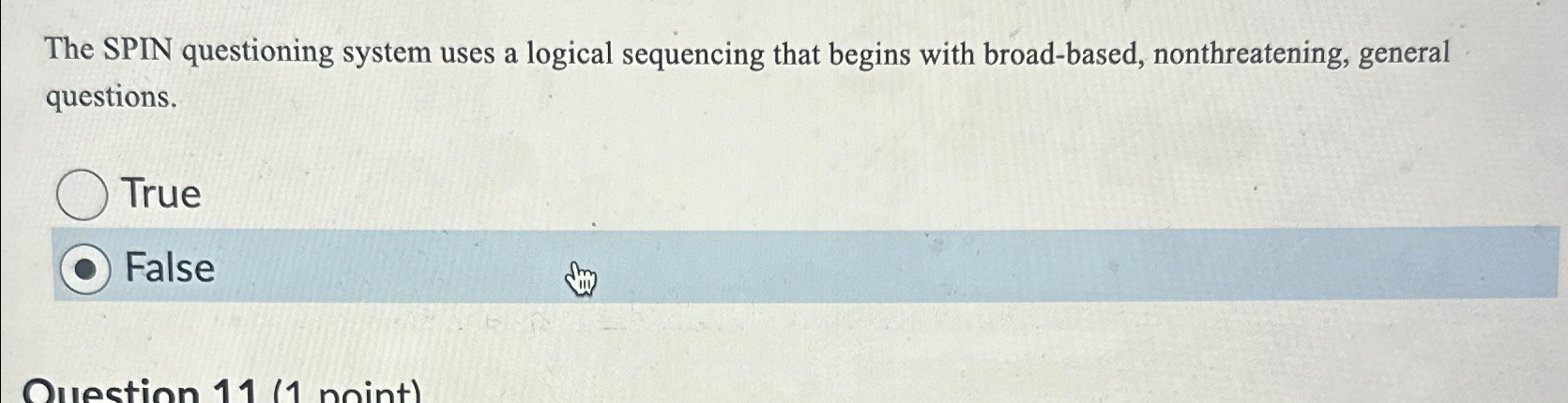 Solved The SPIN questioning system uses a logical sequencing | Chegg.com