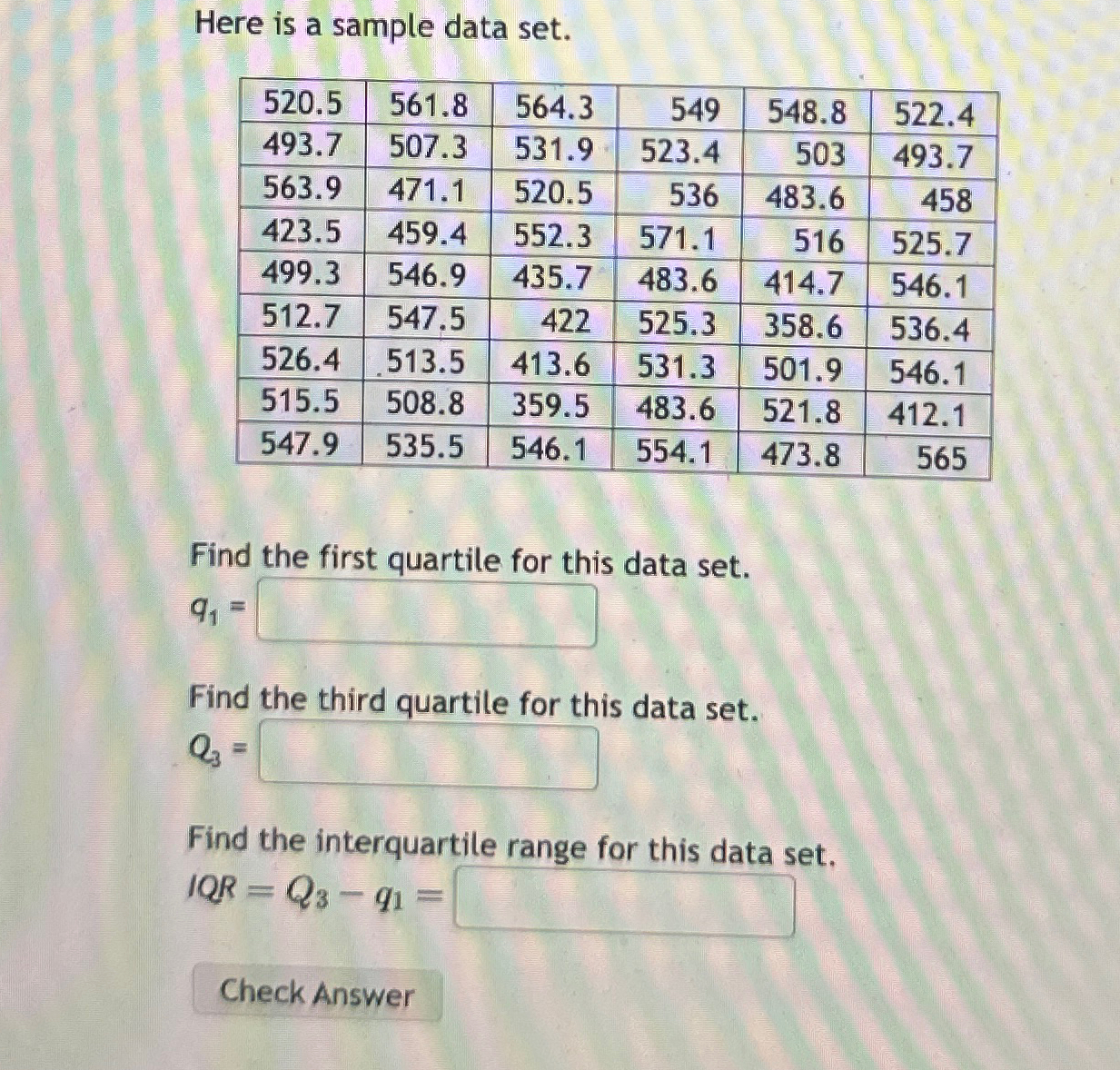 Solved Here is a sample data | Chegg.com