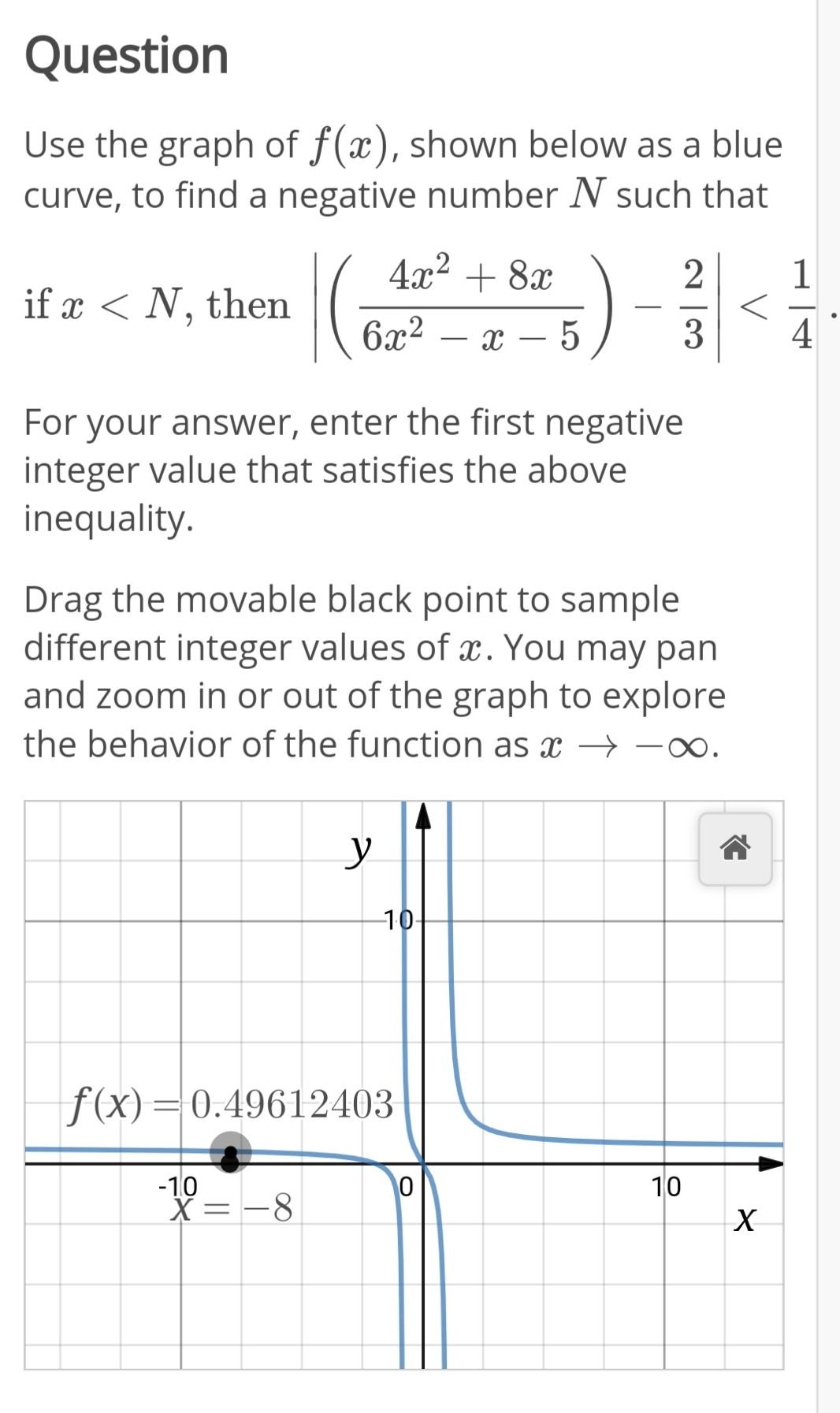 Solved Question Use the graph of f(x), shown below as a | Chegg.com