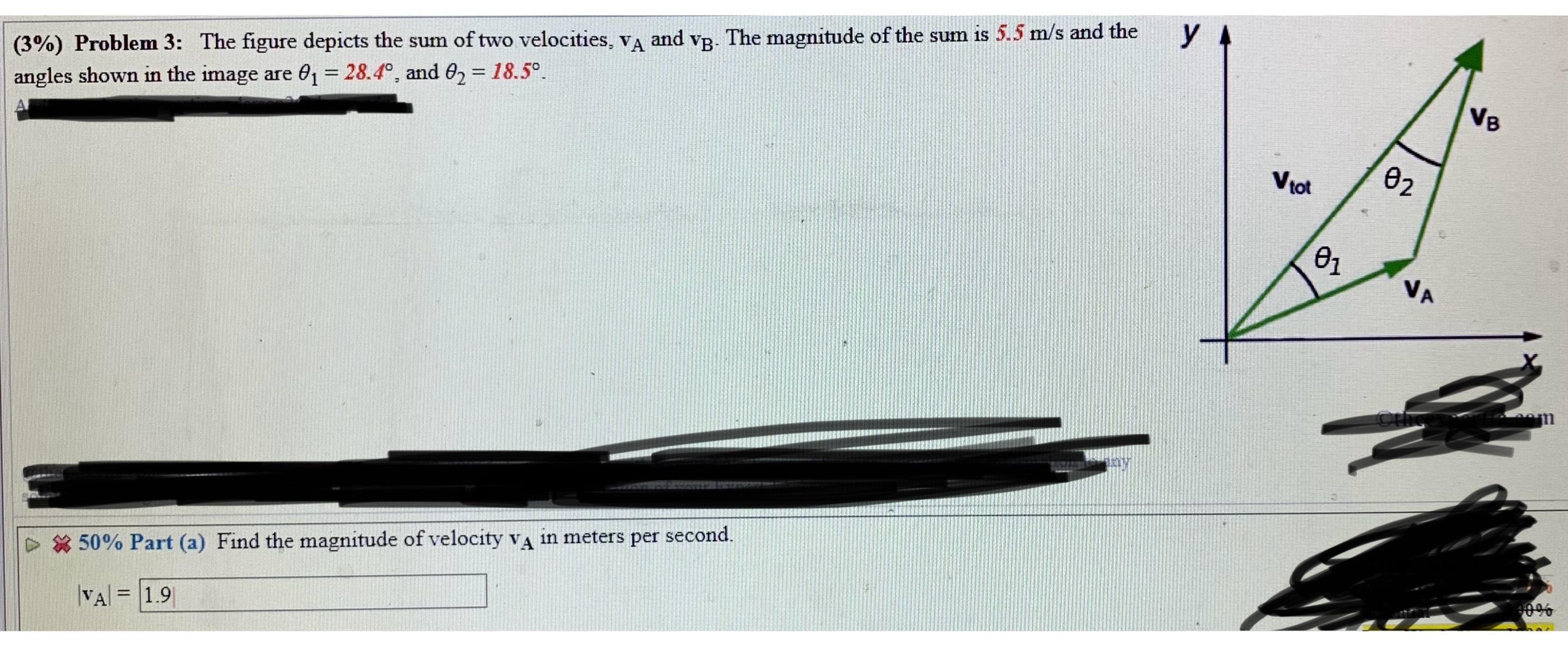 Solved (3%) ﻿Problem 3: The figure depicts the sum of two | Chegg.com