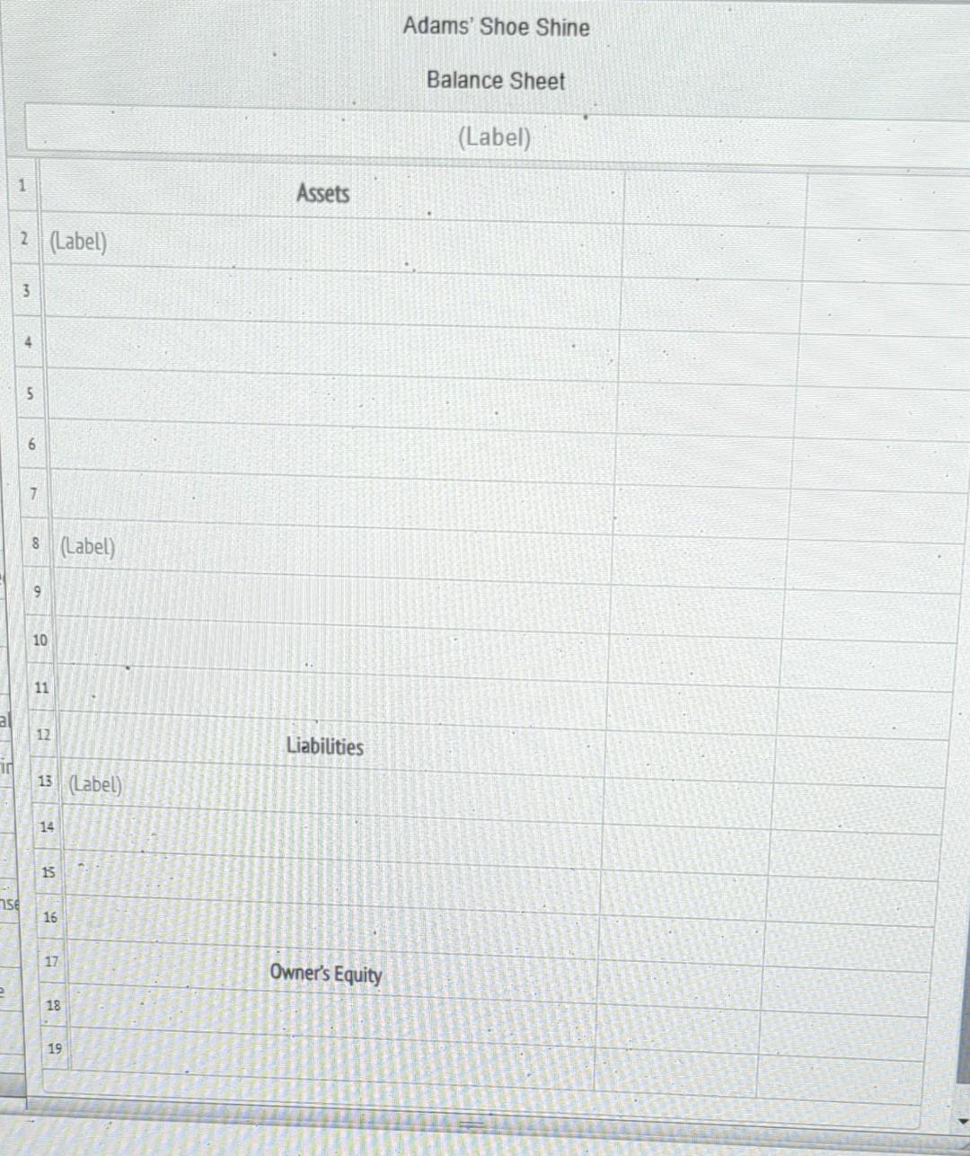 Solved partial work sheet and statement of owner's equity | Chegg.com