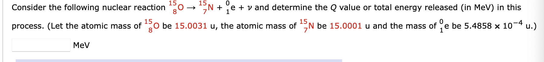 Solved Consider the following nuclear reaction | Chegg.com