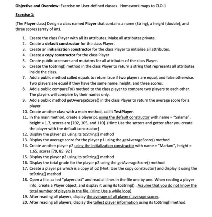Solved Objective And Overview Exercise On User Defined