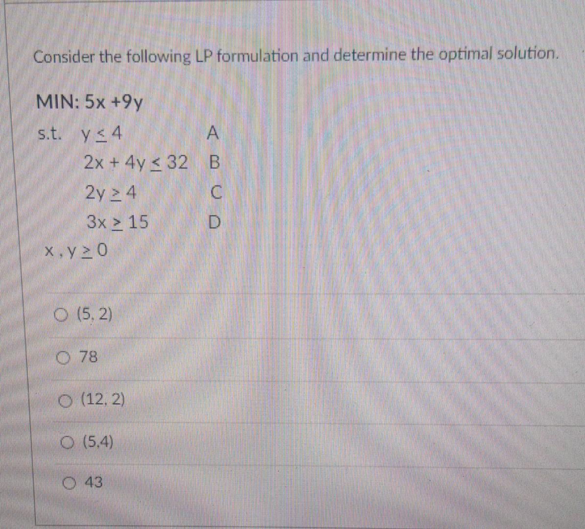 Solved Consider the following LP formulation and determine | Chegg.com