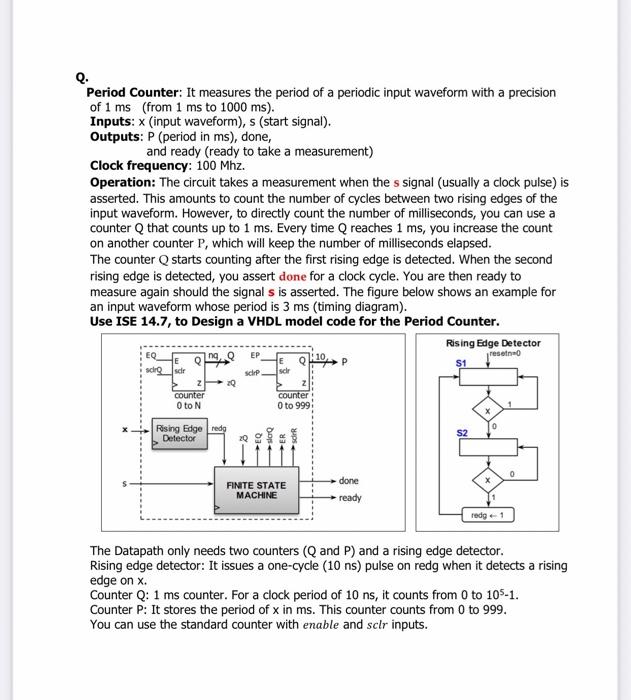 Period Counter: It measures the period of a periodic | Chegg.com