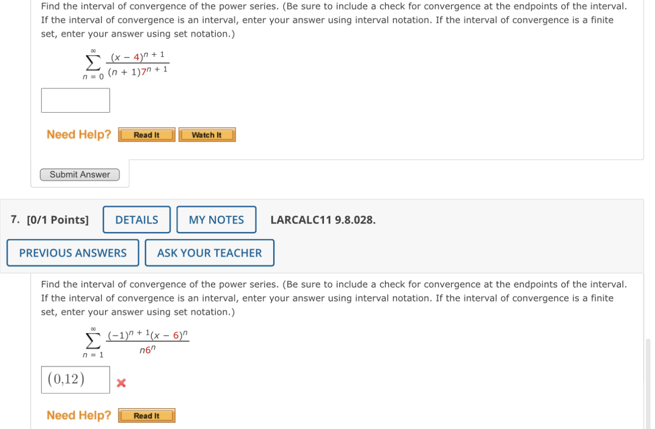 Solved Find the interval of convergence of the power series. | Chegg.com