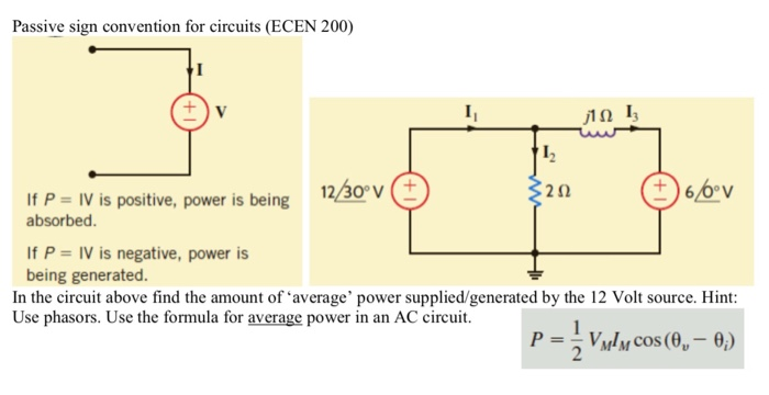Solved Passive sign convention for circuits (ECEN 200) +v ΛΩ | Chegg.com
