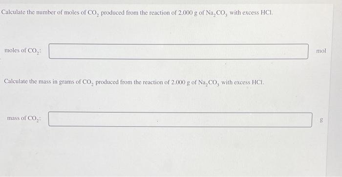 [solved] Calculate The Number Of Moles Of Mathrm{co} {