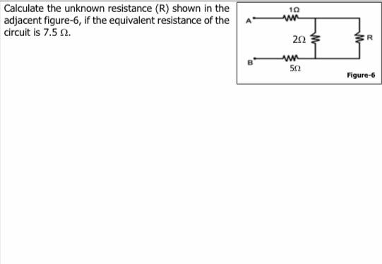 Solved Calculate the unknown resistance (R) shown in the | Chegg.com