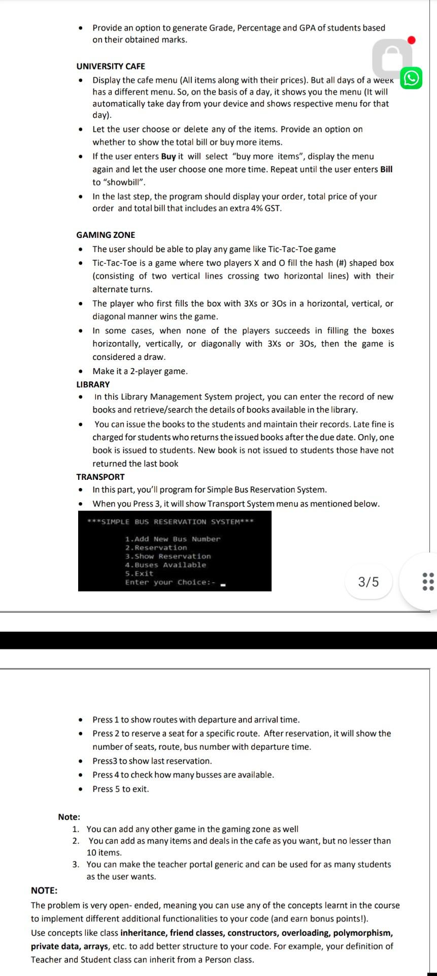 Task Instructions - Implement the following project | Chegg.com